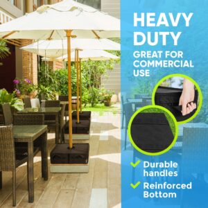 Rhino Square Umbrella Base Weight, 18" ~ Fits Any Offset, Cantilever & Any Outdoor Patio Umbrella Stand ~ Easy Set up (Detachable)