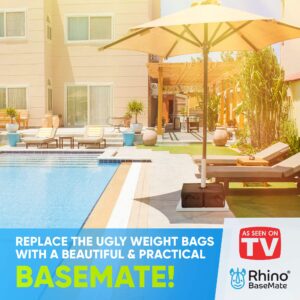 Rhino Square Umbrella Base Weight, 18" ~ Fits Any Offset, Cantilever & Any Outdoor Patio Umbrella Stand ~ Easy Set up (Detachable)