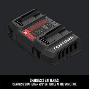 CRAFTSMAN V20 Battery Charger, Dual Port, 2.0-Ah (CMCB124)