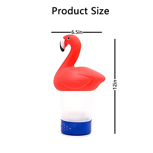 Chlorine Floater, Flamingo Collapsible Floating Pool Dispenser Set ，Fits 3" Chlorine Tablets，Release Adjustable for Indoor & Outdoor Swimming Pool Hot Tub SPA（2pack）