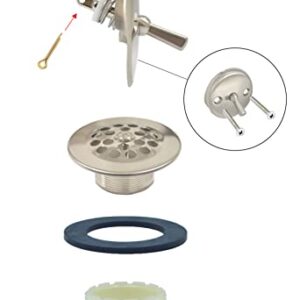 Trip Lever Bath Drain Trim Kit - Overflow Drain Cover for Bathroom Tub | BN