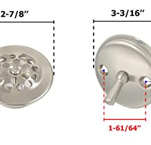 Trip Lever Bath Drain Trim Kit - Overflow Drain Cover for Bathroom Tub | BN