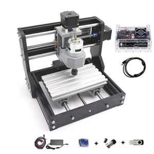 CNCTOPBAOS 1610 PRO Mini CNC Router Kit,3 Axis Desktop GRBL Control DIY Engraver Engraving Machine,Carving Engrave on Acrylic,PVC,PCB,Plastic,Wood Cutting Milling Machine