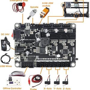 CNCTOPBAOS 1610 PRO Mini CNC Router Kit,3 Axis Desktop GRBL Control DIY Engraver Engraving Machine,Carving Engrave on Acrylic,PVC,PCB,Plastic,Wood Cutting Milling Machine