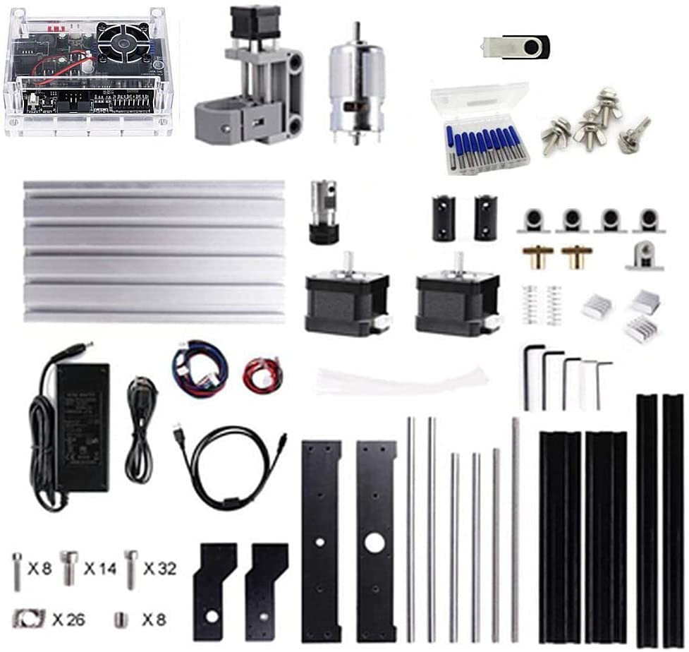 CNCTOPBAOS 1610 PRO Mini CNC Router Kit,3 Axis Desktop GRBL Control DIY Engraver Engraving Machine,Carving Engrave on Acrylic,PVC,PCB,Plastic,Wood Cutting Milling Machine