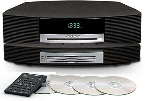 Bose Wave Music System III Bundle with Bose Wave Multi-CD Changer, Graphite Grey - Black, Compatible with Alexa (Renewed)