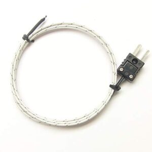 J-Type Thermocouple with Fiberglass Insulation Probe PJ-400 9ft