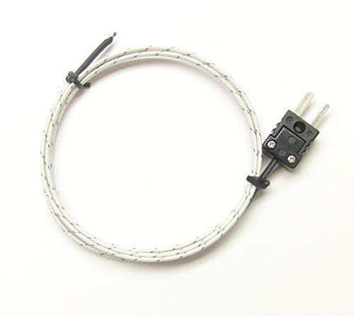 J-Type Thermocouple with Fiberglass Insulation Probe PJ-400 9ft