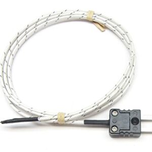 J-Type Thermocouple with Fiberglass Insulation Probe PJ-400 9ft