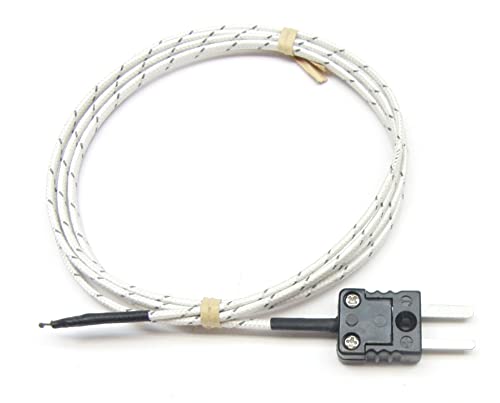 J-Type Thermocouple with Fiberglass Insulation Probe PJ-400 9ft