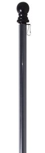 57" black metal flag pole for house flags briarwood lane