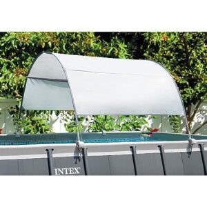 Intex 28054E Canopy for 9' and Smaller Rectangular Pool, Gray