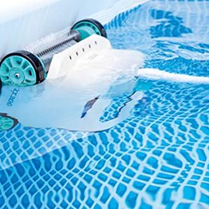 INTEX 28005E ZX300 Deluxe Pressure-Side Above Ground Automatic Pool Cleaner: For Bigger Pools – Cleans Pool Floors and Walls – Removes Debris – Removable Filter Tray – 21ft Tangle Free Hose