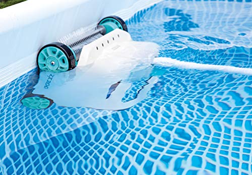 INTEX 28005E ZX300 Deluxe Pressure-Side Above Ground Automatic Pool Cleaner: For Bigger Pools – Cleans Pool Floors and Walls – Removes Debris – Removable Filter Tray – 21ft Tangle Free Hose