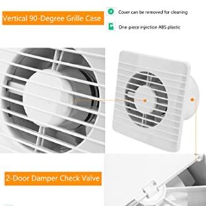 FanGoFast 4 Inch Exhaust Fan Ventilation Extractor with Anti-backflow Ventilation Fan,12W Powerful Kitchen Extractor Fan,Window and Wall Mount Vent Fans, For Kitchen Bathroom Greenhouse Garage