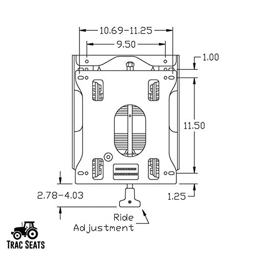 TRAC SEATS Seat Suspension Kit For Zero Turn Lawn Mower Tractor John Deere, Hustler, Z TRAK, Kubota, Exmark - SAME DAY SHIPPING - 1 YEAR WARRANTY