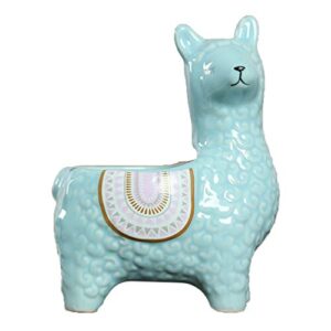 cabilock ceramic animal succulent planter cute alpaca flower pot small desk lama figurine cactus air plant stand holder for home decor gift random color