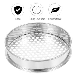 Cabilock Flour Strainer Panning Soil Sifter Compost Sifter Soil Sieve Mesh Filter Sifter for Japanese Bonsai Gardening Cultivation Tool 20cm 10mm Soil Sifter Mesh Garden Sieve Hand Tools