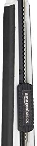 Amazon Basics Soft Grip 9mm, 13-Point Snap Off Knife with 3 Stainless Steel Blades