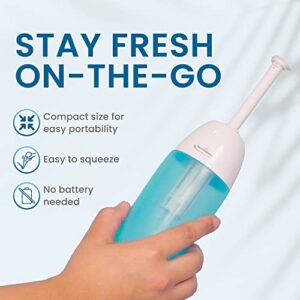 GenieBidet On The Go Portable Bidet, Travel Bidet with Telescoping Nozzle Spray, Handheld Bidet, Leak & Mess Free Butt Shower, Replaces Wet Wipes, Discreet Pull-String Pouch