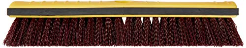 Amazon Basics 12" Deck Rectangular Brush With Soft Bumper, Black & Yellow