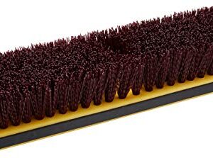 Amazon Basics 12" Deck Rectangular Brush With Soft Bumper, Black & Yellow