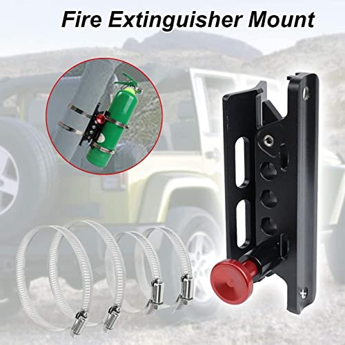 SuLokiy Universal Quick Release Roll Bar Fire Extinguisher Mount bracket 6061-T6 Billet Aluminum Compatible with for Jeep Wrangler UTV Polaris RZR Ranger Can-Am Maverick ATV