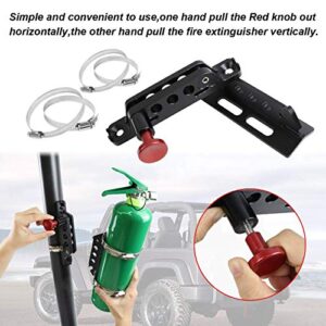 SuLokiy Universal Quick Release Roll Bar Fire Extinguisher Mount bracket 6061-T6 Billet Aluminum Compatible with for Jeep Wrangler UTV Polaris RZR Ranger Can-Am Maverick ATV