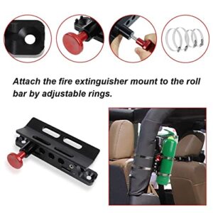 SuLokiy Universal Quick Release Roll Bar Fire Extinguisher Mount bracket 6061-T6 Billet Aluminum Compatible with for Jeep Wrangler UTV Polaris RZR Ranger Can-Am Maverick ATV