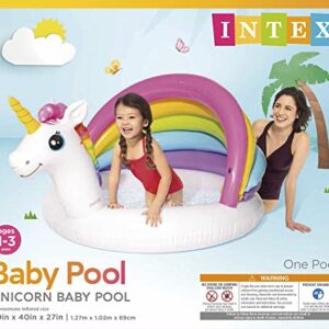 Intex Unicorn Baby Pool, 50in x 40in x 27in, for Ages 1-3