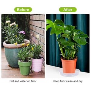 5 Pack Clear Plant Saucer Heavy Duty Sturdy Drip Trays for Indoor and Outdoor Plants