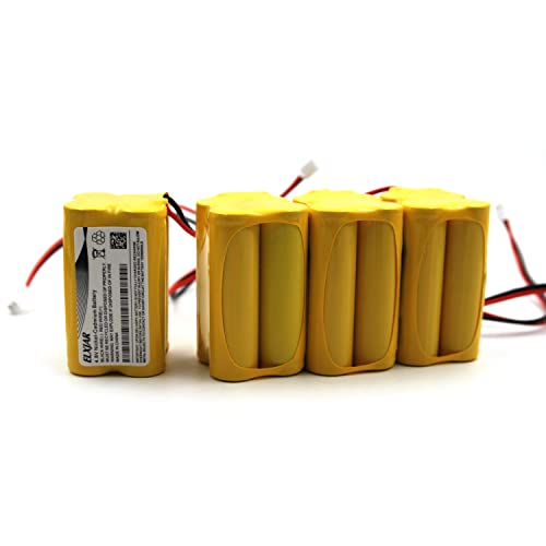 (4-Pack) 4.8V 700mAh BL93NC487 Ni-CD Battery Replacement for Emergi-Lite BL93NC487, Exit Light Co BAA-48R BAA48R, Interstate NIC0186, Dantona Custom-43 Custom43, OSI OSA-126 OSA126 BL93NC484 BL93NC485