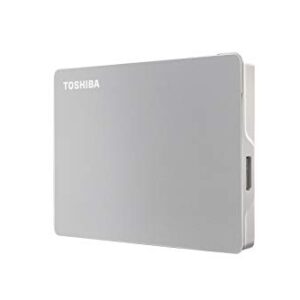 Toshiba Canvio Flex 4TB Portable External Hard Drive USB-C USB 3.0, Silver for PC, Mac, & Tablet - HDTX140XSCCA