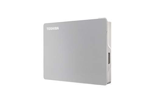 Toshiba Canvio Flex 4TB Portable External Hard Drive USB-C USB 3.0, Silver for PC, Mac, & Tablet - HDTX140XSCCA