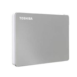 Toshiba Canvio Flex 4TB Portable External Hard Drive USB-C USB 3.0, Silver for PC, Mac, & Tablet - HDTX140XSCCA