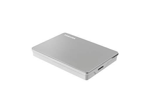 Toshiba Canvio Flex 4TB Portable External Hard Drive USB-C USB 3.0, Silver for PC, Mac, & Tablet - HDTX140XSCCA