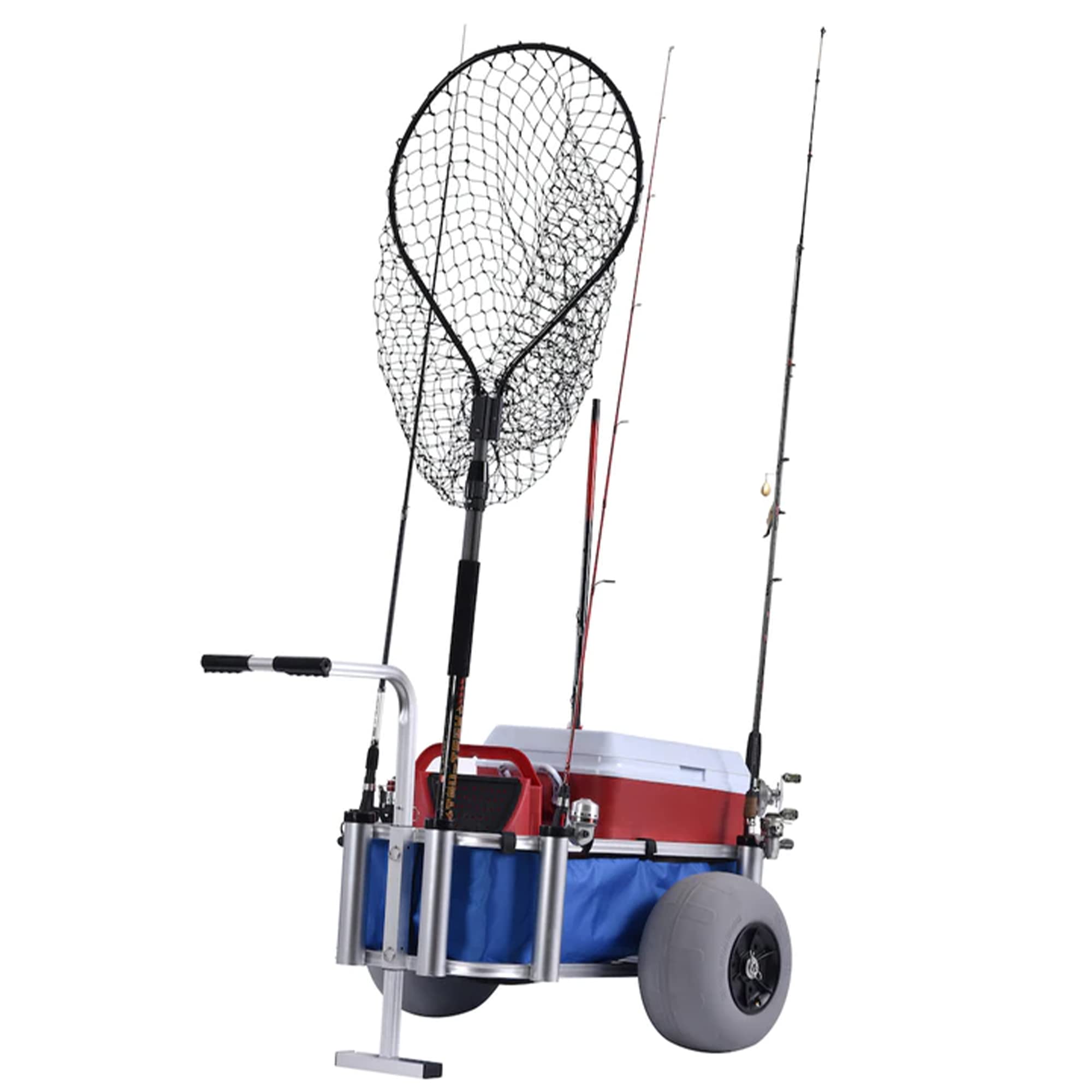 Juggernaut Carts - AFCART-BLUE "Blue Fish and Marine Cart, 27"" Height, 40"" Width, 30"" Length,"