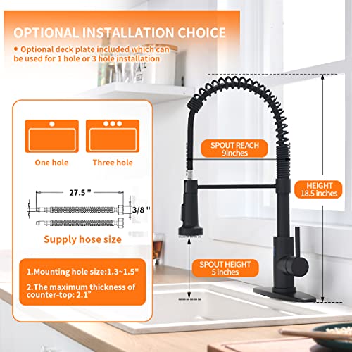 OWOFAN Hole Cover Plate and Kitchen Sink Faucet Bundles