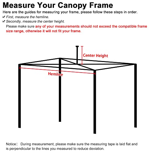 Instahibit 10x10 Replacement Canopy Pop up Canopy Top Cover UV30+ for Patio Outdoor Yard Home Picnic Camping Party