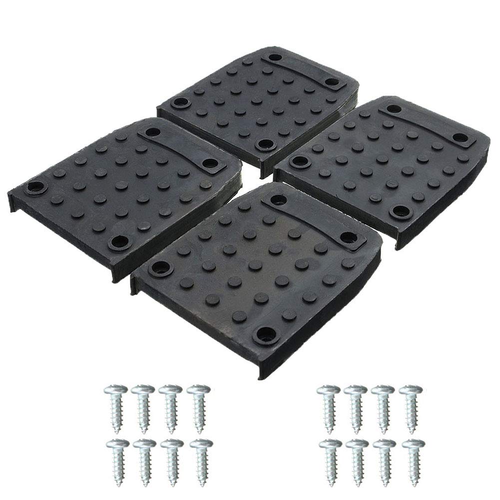 4 PCS Drywall Stilt Replacement Part, Stilt Sole Anti-slip Pads for Drywall Stilt Sole Replacement Kits, Rubber Floor Plate Kit Non-Slip Floor Pads for Construction Painting