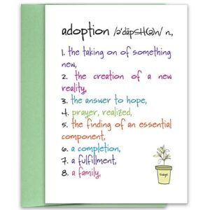 adoption cards - adoption greeting card - new family card - congratulations card for adoptive parents - new baby son daughter gift - 4.25" x 5.5" folded card and envelope set