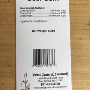 Homestead Harvest Ernst Grain Whole Corn – Perfect Feed for Deer, Squirrels, Chickens, Ducks, Rabbits, Geese, and More! (50 lb)