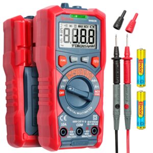 astroai multimeter tester, trms 4000 counts volt meter auto-ranging ohmmeter digital 1.5v/9v/12v battery voltage tester measure voltage current resistance diodes continuity capacitance with ncv