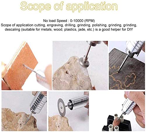 Mingfuxin Mini Table Saw Rock, Lapidary Equipment DIY Jewelry Polishing Bench Buffer Grinding Machine, 0-10000r/min with Flexible Shaft for Home Woodworking Carving Hobbies