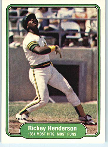 1982 Fleer #643 Rickey Henderson IA NM-MT Oakland Athletics Baseball