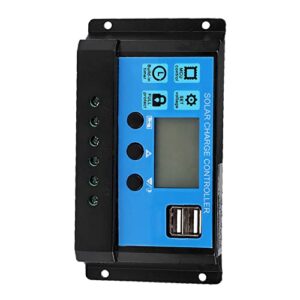 Solar Charge Controller 12V 24V,60A Auto Solar Charge Controller Solar Panel Battery Regulator Dual USB LCD Display,Solar Charge Controller PWM Controller(60A)