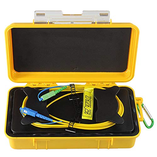 Etayson Fiber Optic OTDR Launch Cable Box G652D Singlemode 9/125 SC/UPC-SC/APC Connector Dead Zone Eliminator Fiber Box (1000M)