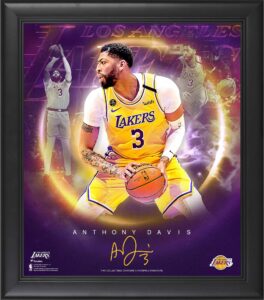 anthony davis los angeles lakers framed 15" x 17" stars of the game collage - facsimile signature - nba player plaques and collages