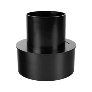 powertec 70277 dust collection reducer, 6-inch od to 4-inch od, black