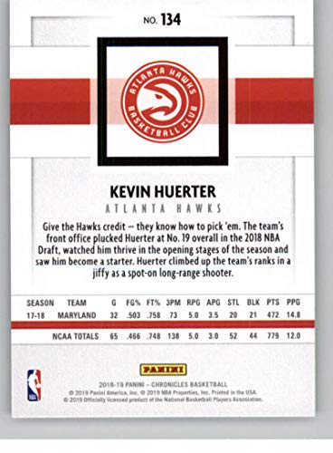 2018-19 Panini #134 Kevin Huerter Atlanta Hawks Rookie Basketball Card